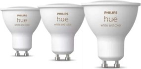 Philips Hue White and Color Ambiance - Chytrá LED žárovka GU10, 400 lm, 3 ks 929003666503