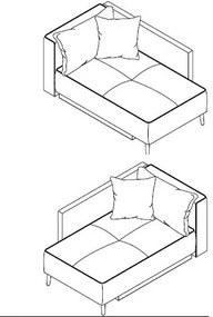 Rozkládací pohovka Rex, tmavě šedá strukturovaná látka