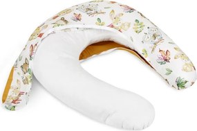 Bellatex Kojicí polštář s povlakem na zip Bílá,Žlutá 180 cm, po obvodu