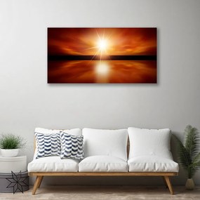 Obraz na plátně Slunce Nebe Voda Krajina 100x50 cm