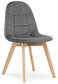 modernHOME Židle BORA, tmavě šedý samet, sada 4 ks model_3755_4-BORA-ALFY71