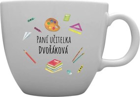 Personalizovaný MEGA XXL keramický hrnek 1 000 ml pro paní učitelku/pana učitele (pomůcky)