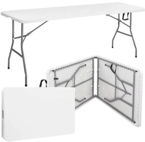 Cateringový stůl skládací 240x75 cm, bílý SPRINGOS BANQUET