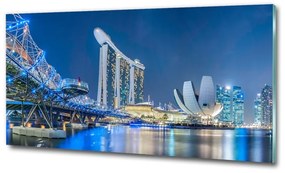Wallmuralia Foto-obraz fotografie na skle Singapur noc 100x50