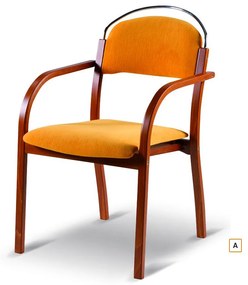 Stohovatelná židle TWIST typ A pro veřejné prostory a pečovatelství, český výrobek