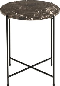 ACTONA Kulatý odkládací stolek AVILA hnědý ⌀42 cm