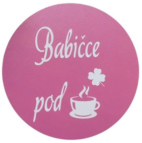 Dřevěný podtácek Babičce pod kávu