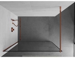 Mexen Kioto sprchová zástěna 80x200 cm 8 mm, profil růžové zlato, sklo černý rám, 800-080-101-60-70