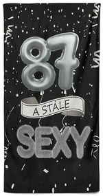 Osuška Stále sexy – černá (věk: 87, Velikost osušky: 100x170cm)
