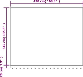 vidaXL Náhradní plachta na markýzu 4,5 x 3,5 m [311950] Barva: oranžová a černá