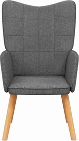Relaxační křeslo tmavě šedé textil 327920