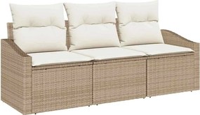 Set pohovek 3 ks Béžová polyratan 3346581