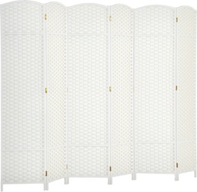 HOMCOM 6-panelový rozdělovač místností 240x170 cm skládací dělicí stěna pro obývací pokoj, ložnici a kancelář | Aosom