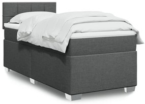 Box spring postel s matrací tmavě šedá 80 x 200 cm textil 3288016