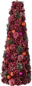 Růžový vánoční stromek se šiškami Pinecone – 26*26*70 cm