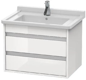 Duravit Ketho - Umyvadlová skříňka 48x65x46 cm, 2 zásuvky, lesklá bílá KT664302222