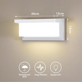 Brilagi - LED Stm ven nástěnné svít BRICKY 1xE27/6W/230V 2700-6500K IP54 bílá