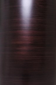 Luxusní květináč CAVITA, sklolaminát, výška 75 cm, černo-hnědý hedvábný mat