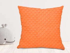 Biante Dětský povlak na polštář Minky 3D puntíky MKP-022 Oranžový 35 x 45 cm