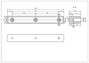 VMBal Gumový doraz na kamion 400 x 52 x 80 mm