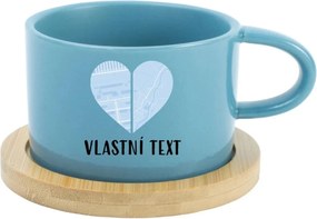 Personalizovaný keramický hrníček "MAKRONKA" - Dvě místa, jedno srdce