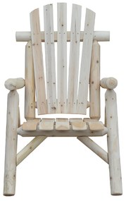 Outsunny Adirondack zahradní židle zahradní křeslo dřevěná židle s vysokým opěradlem a područkami jedlové dřevo přírodní 83 x 68 x 101 cm | Aosom