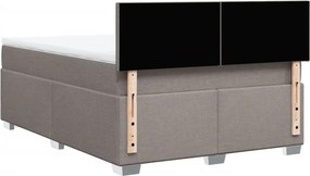 Box spring postel s matrací taupe 140x190 cm textil 3285880