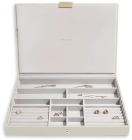 Stackers, Box na šperky Oatmeal Supersize Jewellery Box Lid | krémová 75619