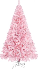 Umělý vánoční stromek Yaheetech – růžová, 6 ft (267407251833)