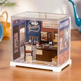 RoboTime 3D dřevěná skládačka miniatura domečku mini Pekárna