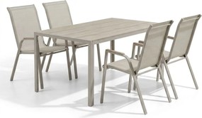 Vikio Zahradní jídelní set 150x90 pro 4 osoby bežová AZS156BE-4