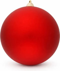 Velká vánoční koule 20 cm, červená, matná, UV