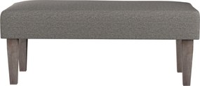 Dlouhá lavička 100x40cm barva šedá látka pletený vzor