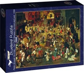 BLUEBIRD Puzzle Boj mezi karnevalem a půstem (1559) / 1000 dílků / od