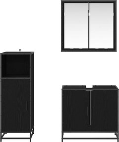 Sada koupelnového nábytku 3 ks Černý dub 60 x 33 x 60 cm 3402368