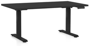 Výškově nastavitelný stůl OfficeTech D, 120 x 80 cm - černá podnož Barva: Třešeň
