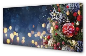 Obrazy na plátně Vánoční strom dekorace sníh 120x60 cm