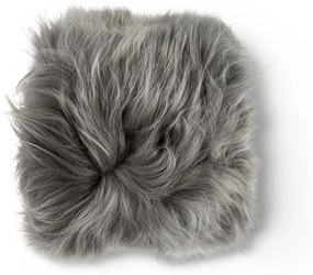 Polštářek z ovčí kůže - dlouhý chlup, jednostranný 35x35, šedý Dlouhý chlup 10-20 cm 35 x 35 cm