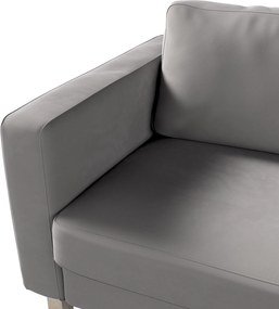 Potah na pohovku IKEA  Karlstad 3-místná, nerozkládací, krátký barva šedá látka lesklé, sametová