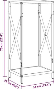 vidaXL Stojan na palivové dřevo Ocel válcovaná za studena [864321] Barva: Bílá