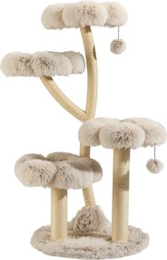 Škrabadlo pro kočky fudajo – 59 × 59 × 123 cm (65776)