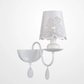 PLX Nástěnné osvětlení v provence stylu INDIANAPOLIS, 1xE14, 40W, bílé 310422