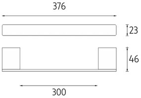 Nimco Držák na ručníky, 38 cm KIBO - Ki 14035-26
