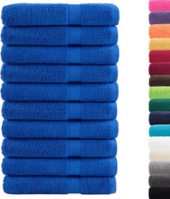Prémiové ručníky SOLUND 10 ks modré 100x200 cm 600 g/m² 137199