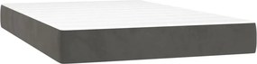 Box spring postel s matrací tmavě šedá 120 x 200 cm samet 3141474