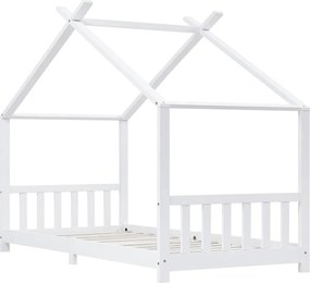 Rám dětské postele bílý masivní borové dřevo 90 x 200 cm 283369