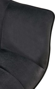 Jídelní židle Roseville samet – černá