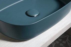 Isvea Sapho INFINITY OVAL 55 x 36 cm 10NF65055-2P umyvadlo na desku zelená petrol