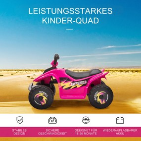 HOMCOM Elektrický čtyřkolový vůz pro děti 18-36 měsíců Elektrické ATV s možností jízdy vpřed a vzad 6V bateriový pohon 20 kg max. zatížení 72x40x45,5…