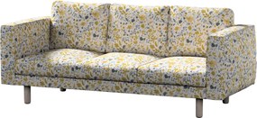 Potah na pohovku IKEA Norsborg 3-místná barva žlutá látka pletený vzor, vzorované